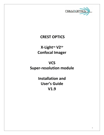 crest Optics X-Light V2 TP Installation And User Manual | Manualzz