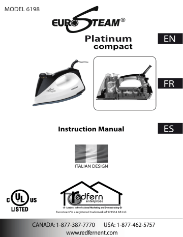 EuroSteam Platinum compact 6198 Instruction Manual | Manualzz