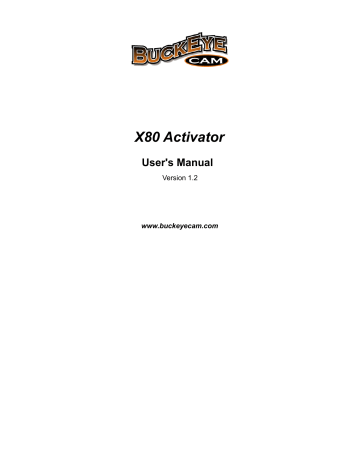 Buckeye X80 Activator User Manual | Manualzz