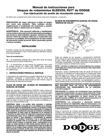 Dodge SLEEVOIL RXT Serie Manual de usuario | Manualzz