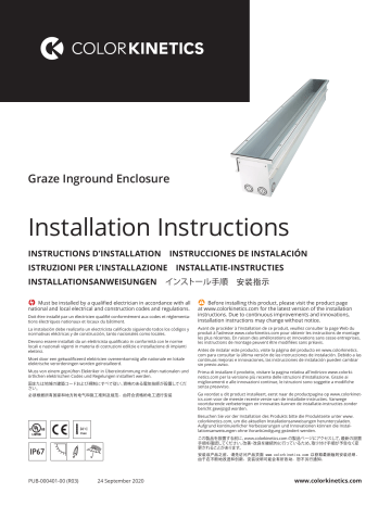 Color Kinetics Graze Inground Enclosure Installation Instructions ...