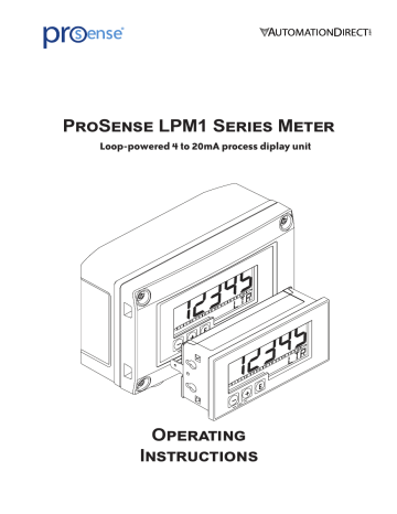 Automation Direct ProSense LPM1-A-ENC Operating Instructions Manual ...