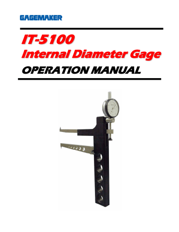 GAGEMAKER IT-5100 Operation Manual | Manualzz