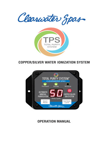 Clearwater Spas TPS Operation Manual | Manualzz