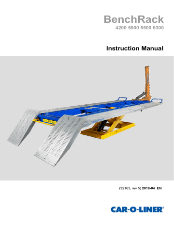 Technical Specifications. Car-O-Liner BenchRack 5500, BenchRack 4200 ...