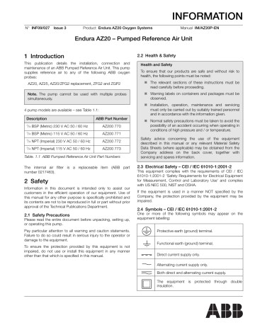 ABB Endura AZ20 series Manual | Manualzz