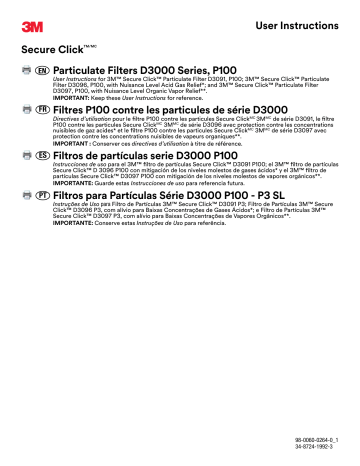 3M Secure Click D3096 P100 Instrucciones De Uso | Manualzz