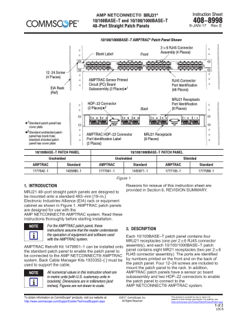 CommScope AMP NETCONNECT MRJ21 Instruction Sheet | Manualzz