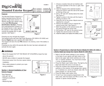 Digi-Code DC-5200A Manual | Manualzz