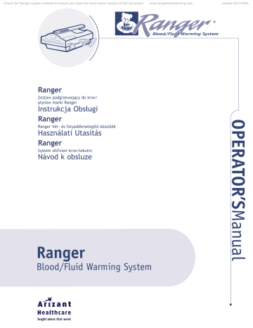 Arizant Healthcare Ranger Operator's Manual | Manualzz