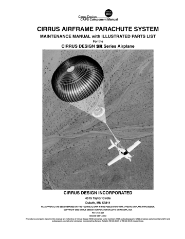 CIRRUS DESIGN CAPS Component Manual | Manualzz
