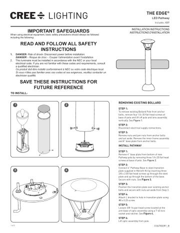 CREE LIGHTING EDGE Series Installation Instructions Manual | Manualzz