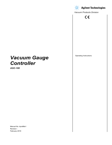 Agilent Technologies AGC-100 Manual | Manualzz