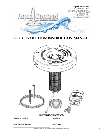 Aquacontrol EVOLUTION Instruction Manual | Manualzz