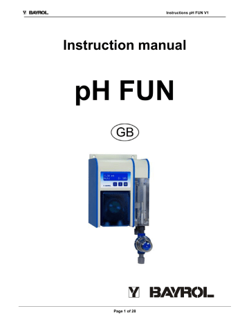 Bayrol pH FUN Instruction Manual | Manualzz