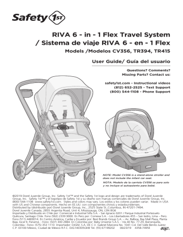Dorel Juvenile Group Safety 1st RIVA TR394 User Manual | Manualzz