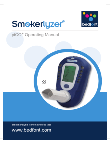 Bedfont piCO+ Smokerlyzer Operating Manual | Manualzz