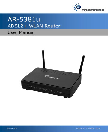 Comtrend Corporation AR-5381u User Manual | Manualzz