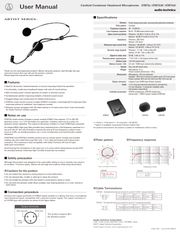 Audio Technica ARTIST Series User Manual | Manualzz