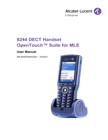 Alcatel-Lucent Enterprise OpenTouch 8244 DECT User Manual | Manualzz