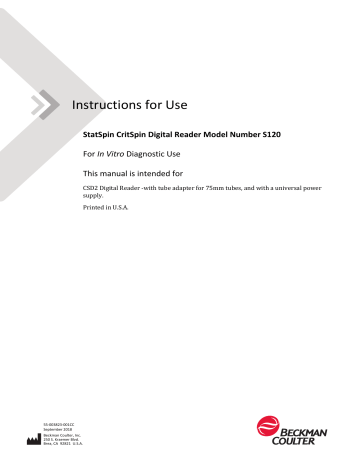 Beckman Coulter CSD2 Instructions for use | Manualzz