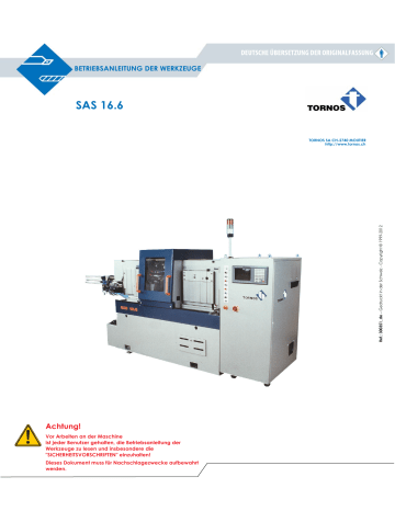 tornos SAS 16.6 Betriebsanleitung | Manualzz