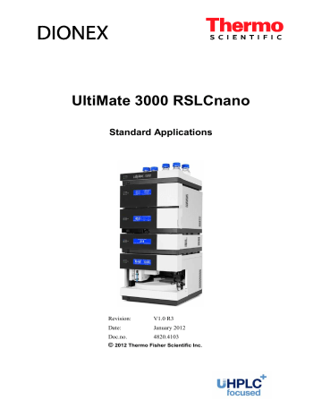 Dionex UltiMate 3000 Applications | Manualzz