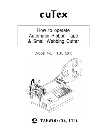 cuTex TBC-50H How To Operate | Manualzz