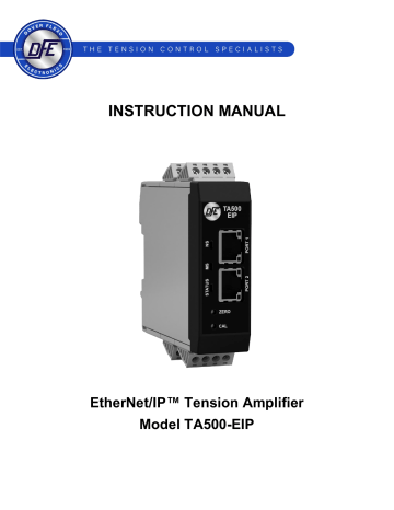DFE TA500-EIP Instruction Manual | Manualzz