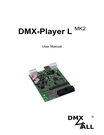 DMX4ALL DMX-Player L MK2 User Manual | Manualzz
