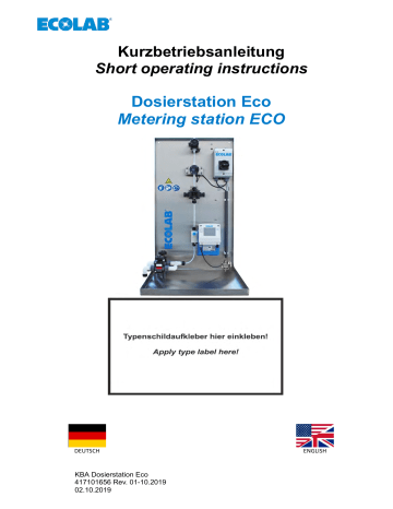 Ecolab ECO Short Operating Instructions | Manualzz