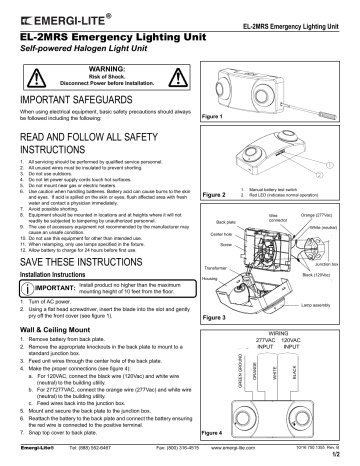 Emergi-Lite EL-2MRS Quick Start Manual | Manualzz