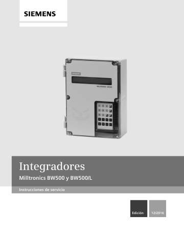 Siemens Milltronics BW500/L Manual de usuario | Manualzz