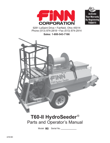 Finn HydroSeeder T60-II MD Parts And Operator's Manual | Manualzz