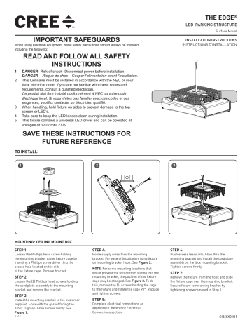 Cree THE EDGE Series Installation Instructions | Manualzz