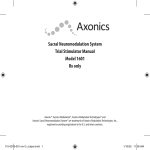 Axonics 2301 Remote Control User Manual | AI Chat & PDF Download | Manualzz