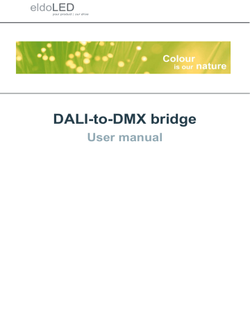 eldoLED DALI-to-DMX bridge User Manual | Manualzz