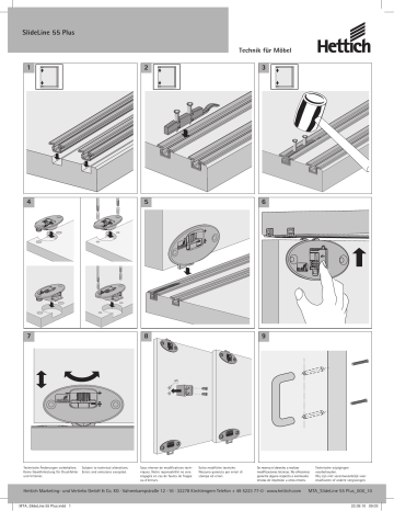 Hettich SlideLine 55 Plus Handbuch | Manualzz
