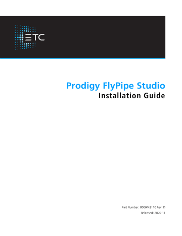 ETC Prodigy FlyPipe Studio Installation Manual | Manualzz