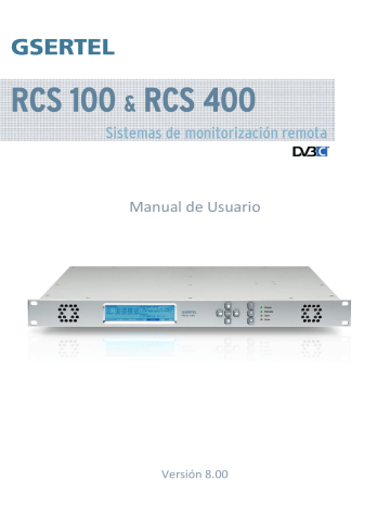 Gsertel RCS 100 Manual de usuario | Manualzz