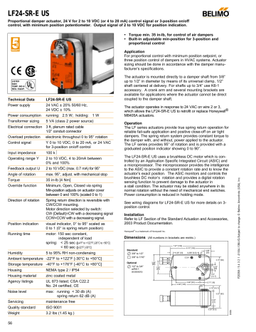 Belimo LF24-SR-E US Manual | Manualzz