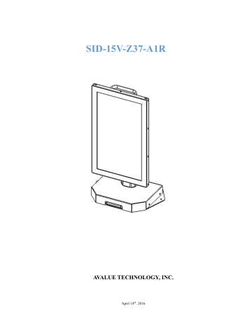 Avalue Technology SID-15V-Z37-A1R User Manual | Manualzz