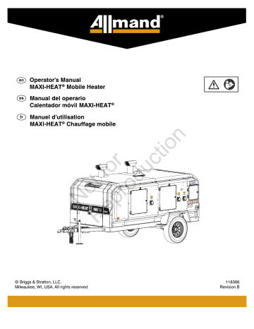 Allmand MAXI-HEAT 1M BTU Operator's Manual | Manualzz