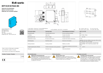 Di-soric OKTTI 55 M 30 FG3LK-IBS Manual | Manualzz