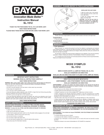 Bayco SL-1512 Instruction Manual | Manualzz