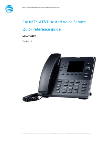 AT&T Mitel 6867i Quick Reference Manual | Manualzz