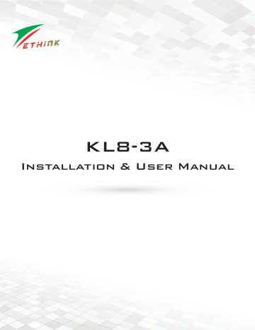 ETHINK KL8-3A Installation & User Manual | Manualzz