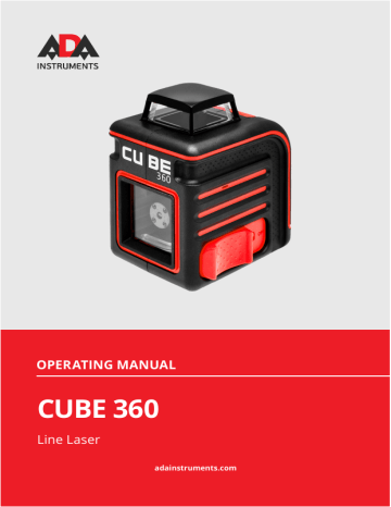 ADA INSTRUMENTS CUBE 360 Operating Manual | Manualzz
