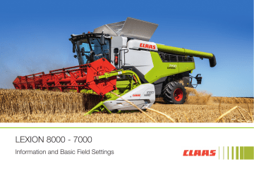 Claas LEXION 7000 Information And Basic Field Settings | Manualzz