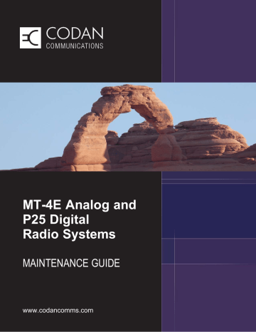 Codan MT-4E, P25 Maintenance Manual | Manualzz